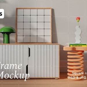 Square Frame Mockup. Square Poster Mockup. Fine Art Mock Up. Modern ...