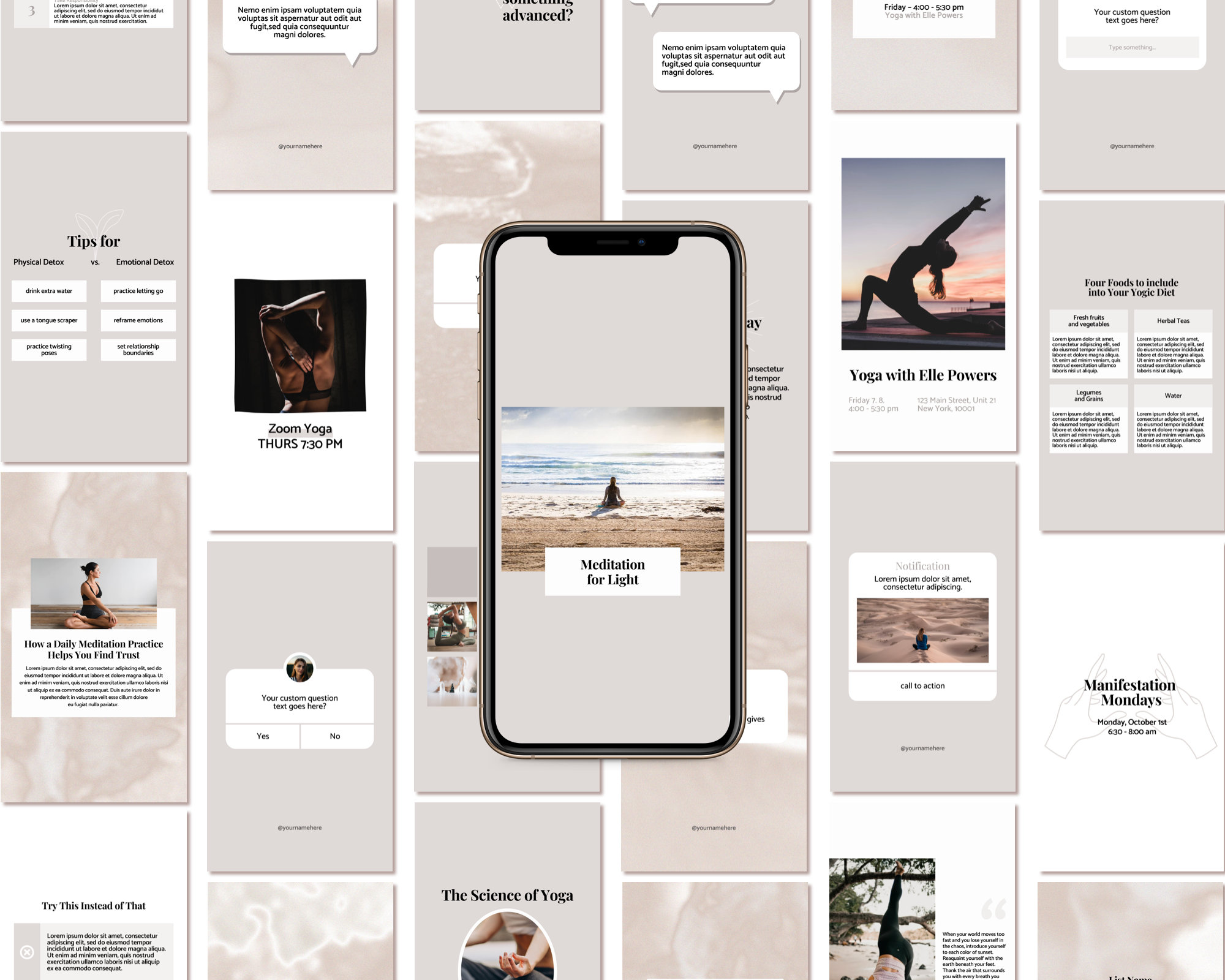 Instagram Feed Template. Instagram Blogger Template. Canva | Etsy