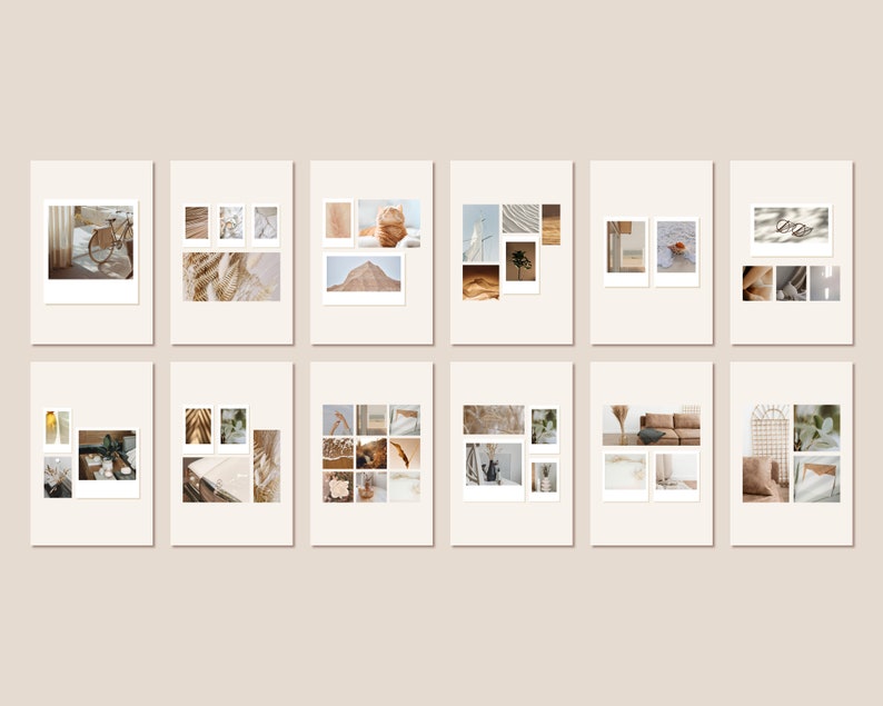 Instagram Template. Moodboard Template. Pinterest templates. | Etsy