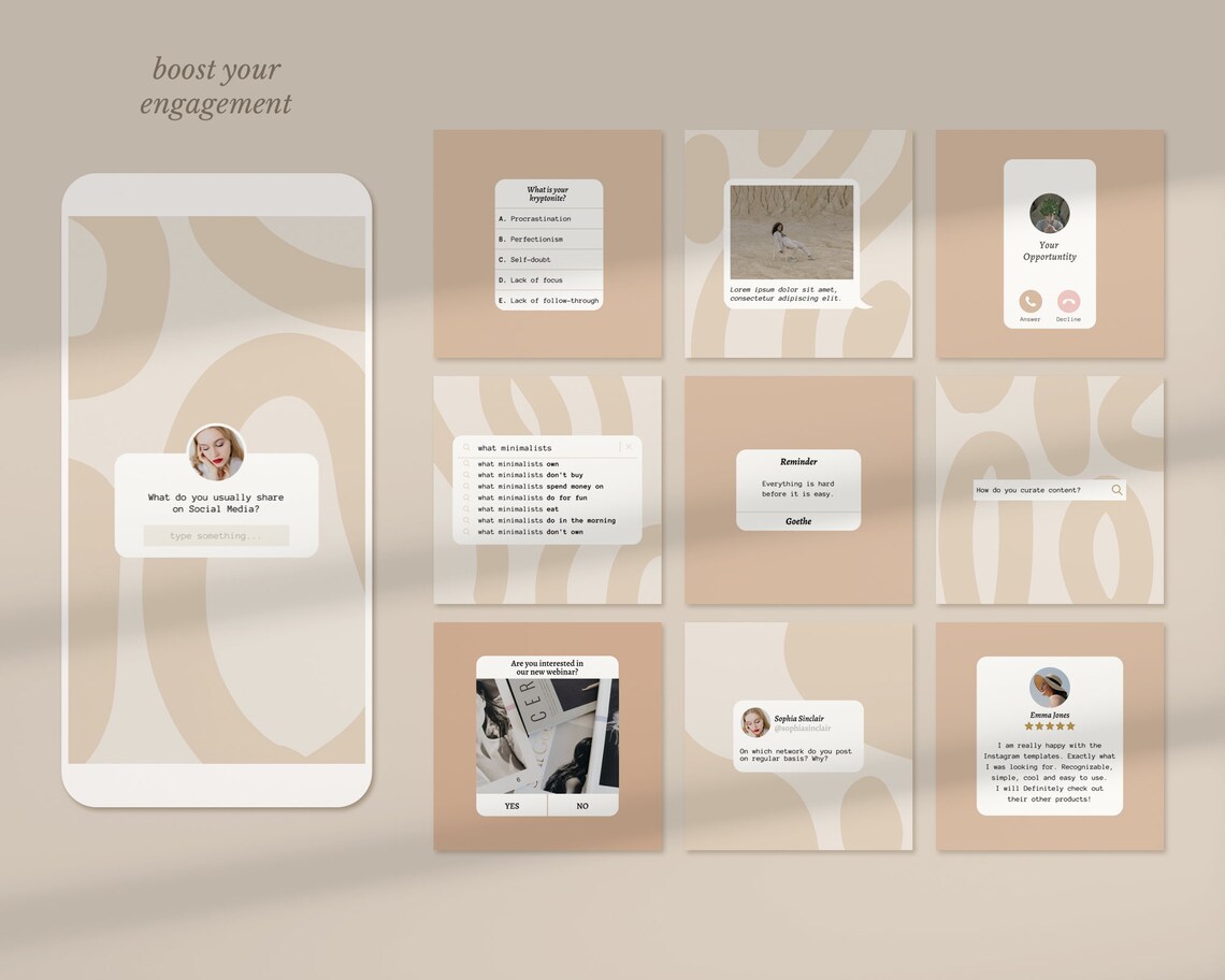 100 Instagram Templates. Blogger Template. Instagram Business Kit ...