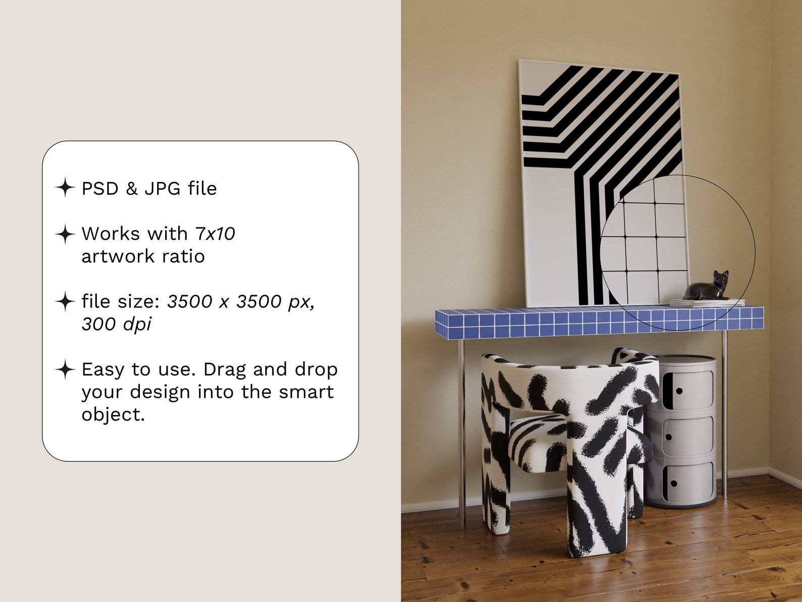 70x100 Poster Mockup. Vertical Frame Template. Photoshop - Etsy