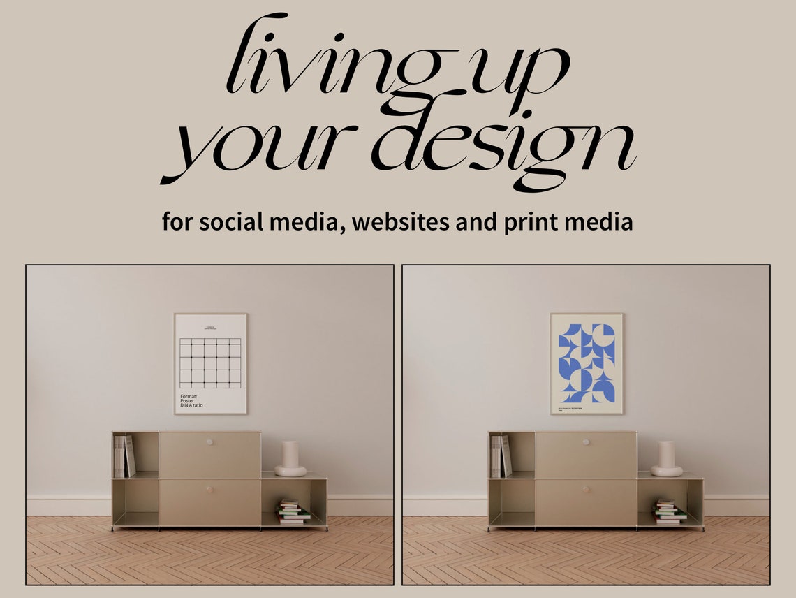 Vertical Frame Photoshop Mockup for Art and Printables. Frame PSD ...