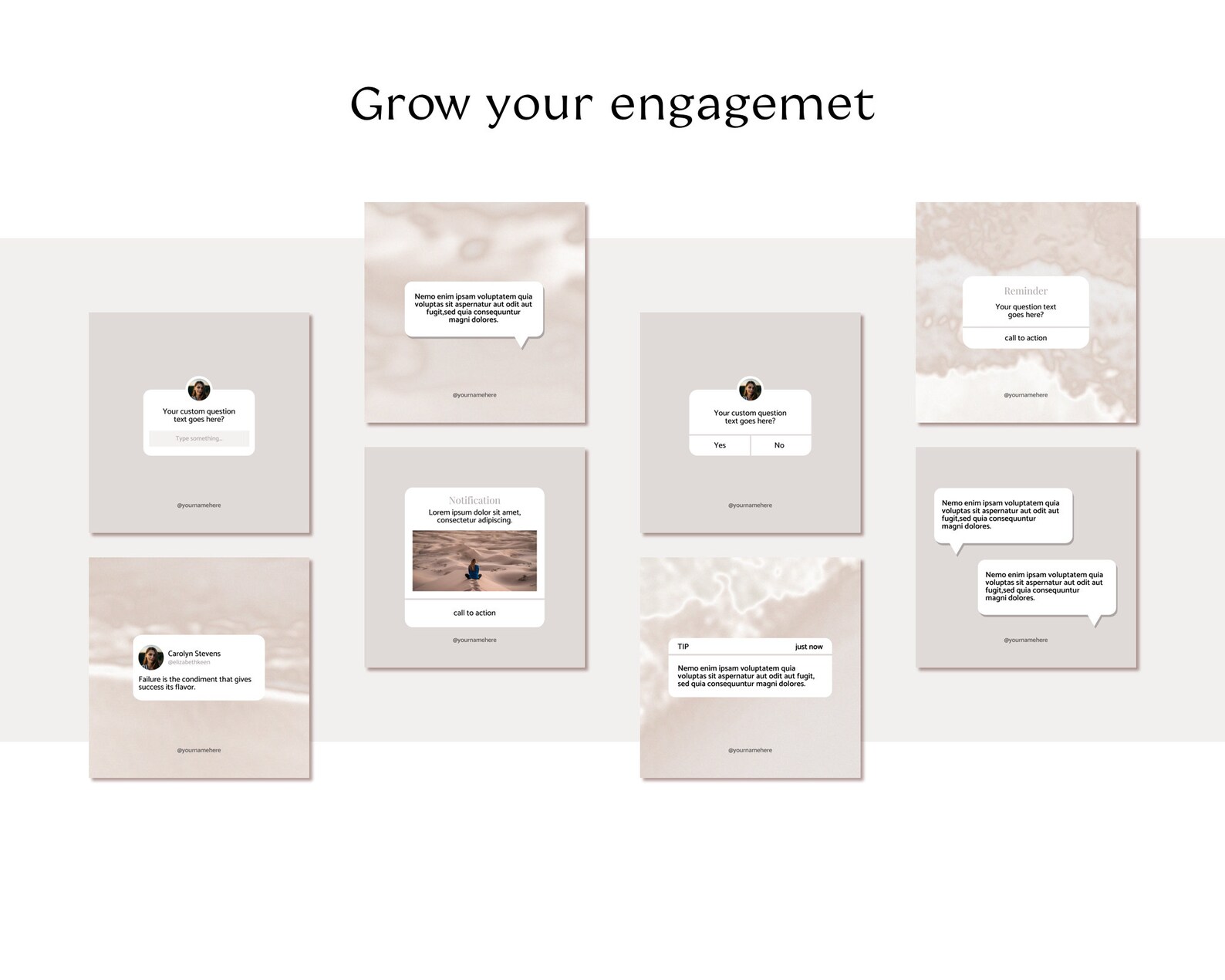 Instagram Feed Template. Instagram Blogger Template. Canva | Etsy