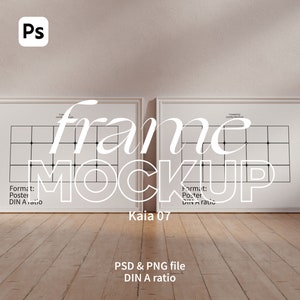 Two Horizontal Frame Mockup. Photoshop Template. White Mockup Template ...
