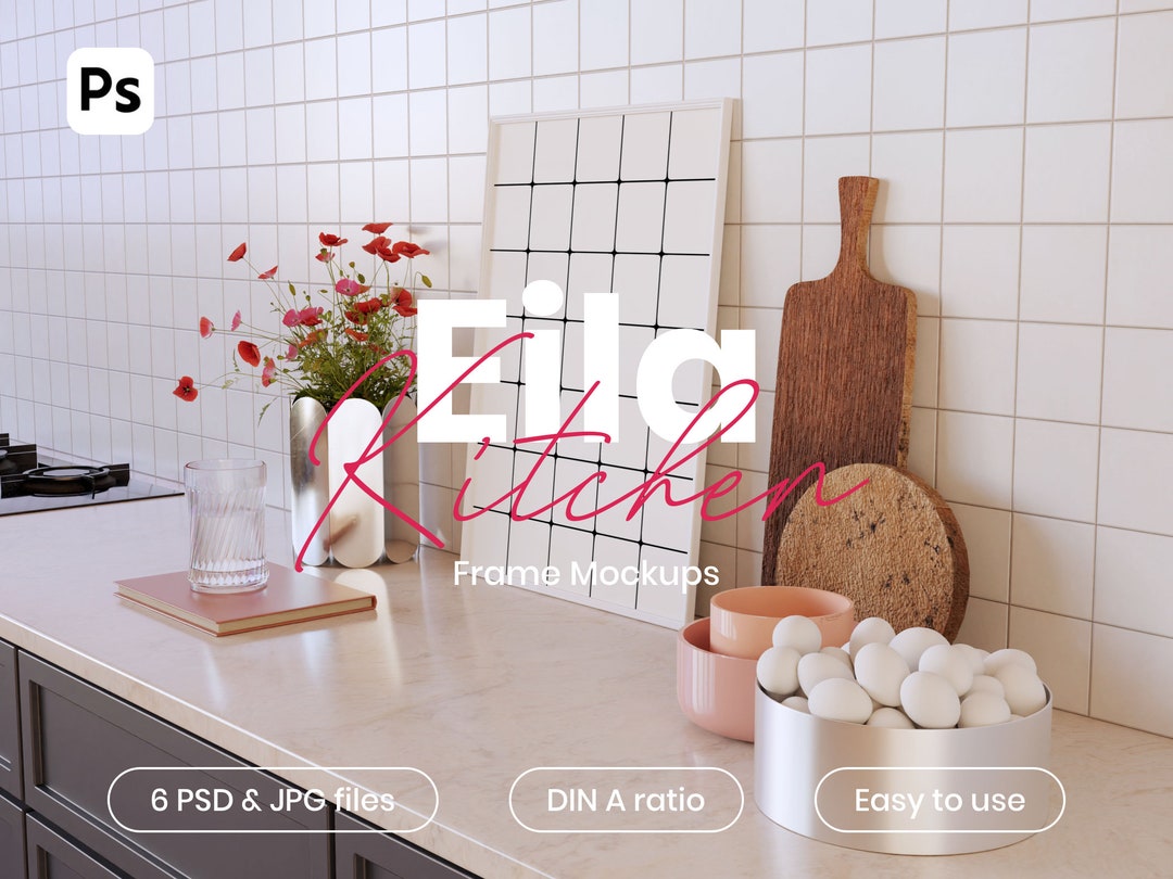 Kitchen Frame Mockup Bundle. Digital Picture Mockup PSD. Kitchen ...