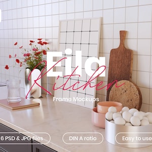 Kitchen Frame Mockup Bundle. Digital Picture Mockup PSD. Kitchen ...