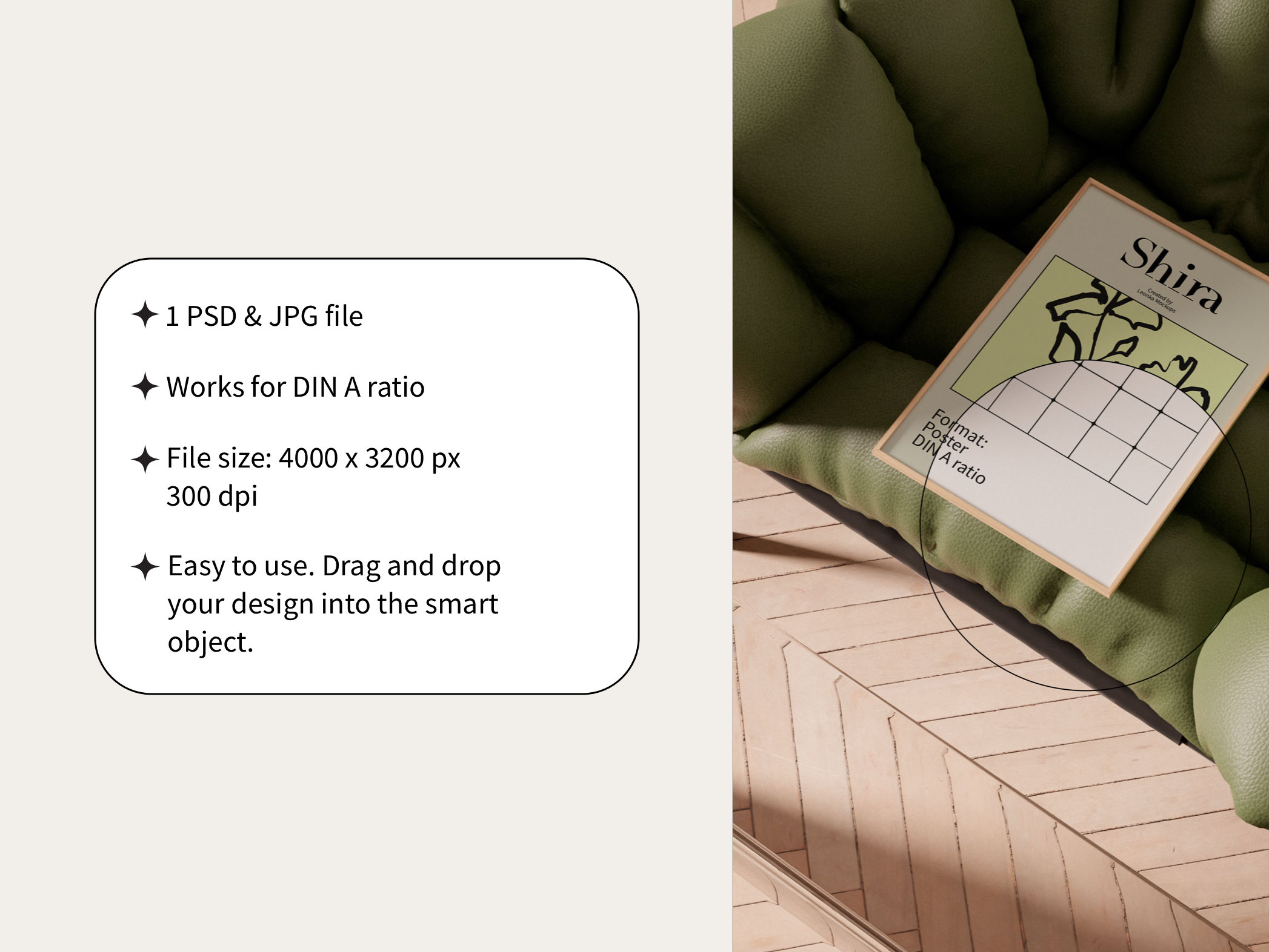 A4 Framed Poster Mockup. Digital Frame Mockup. Artwork Mockup. Interior ...