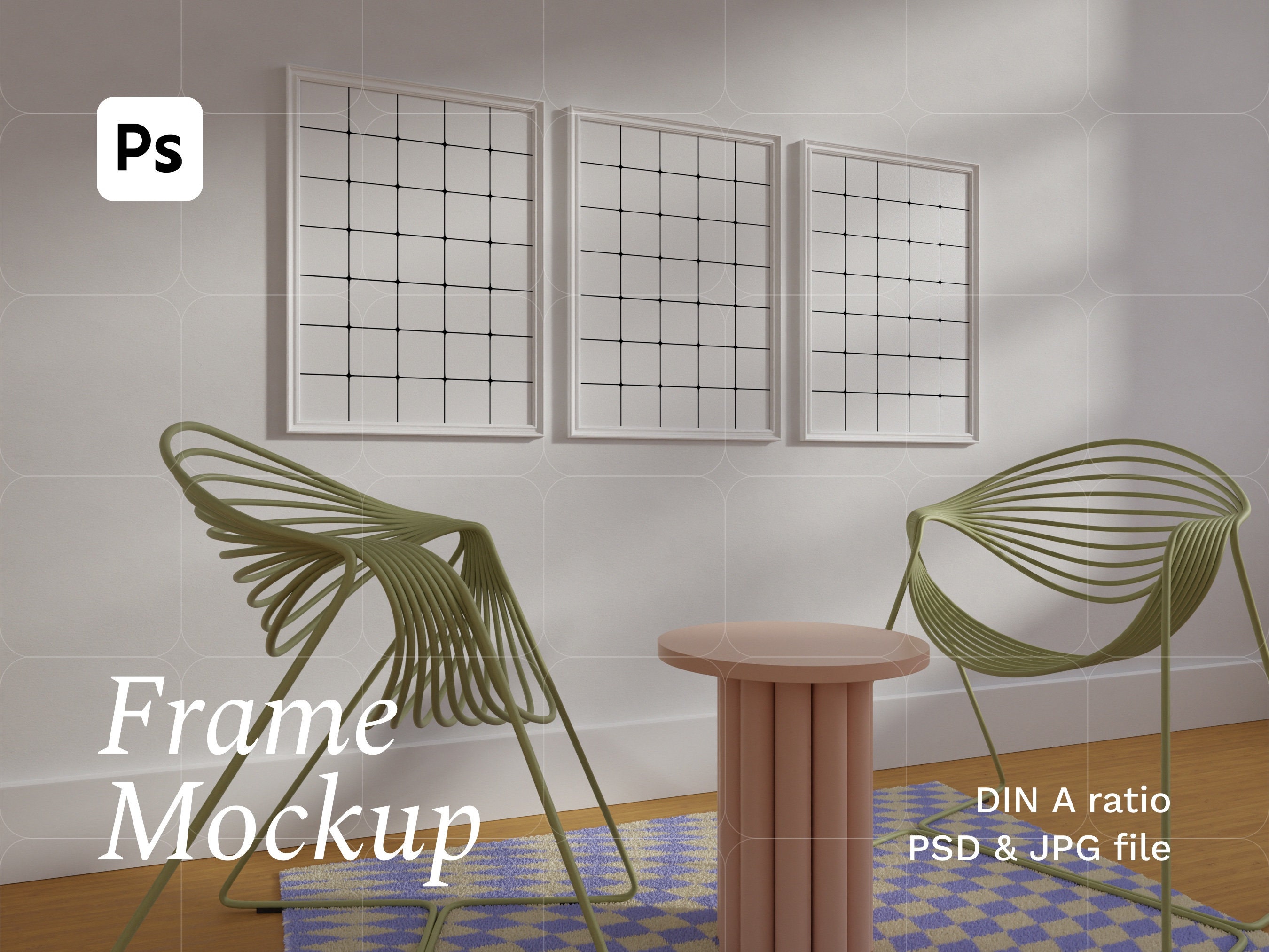 Three Frames. Set of 3 Frames Mockup. Triple Photo Frame. 3 - Etsy