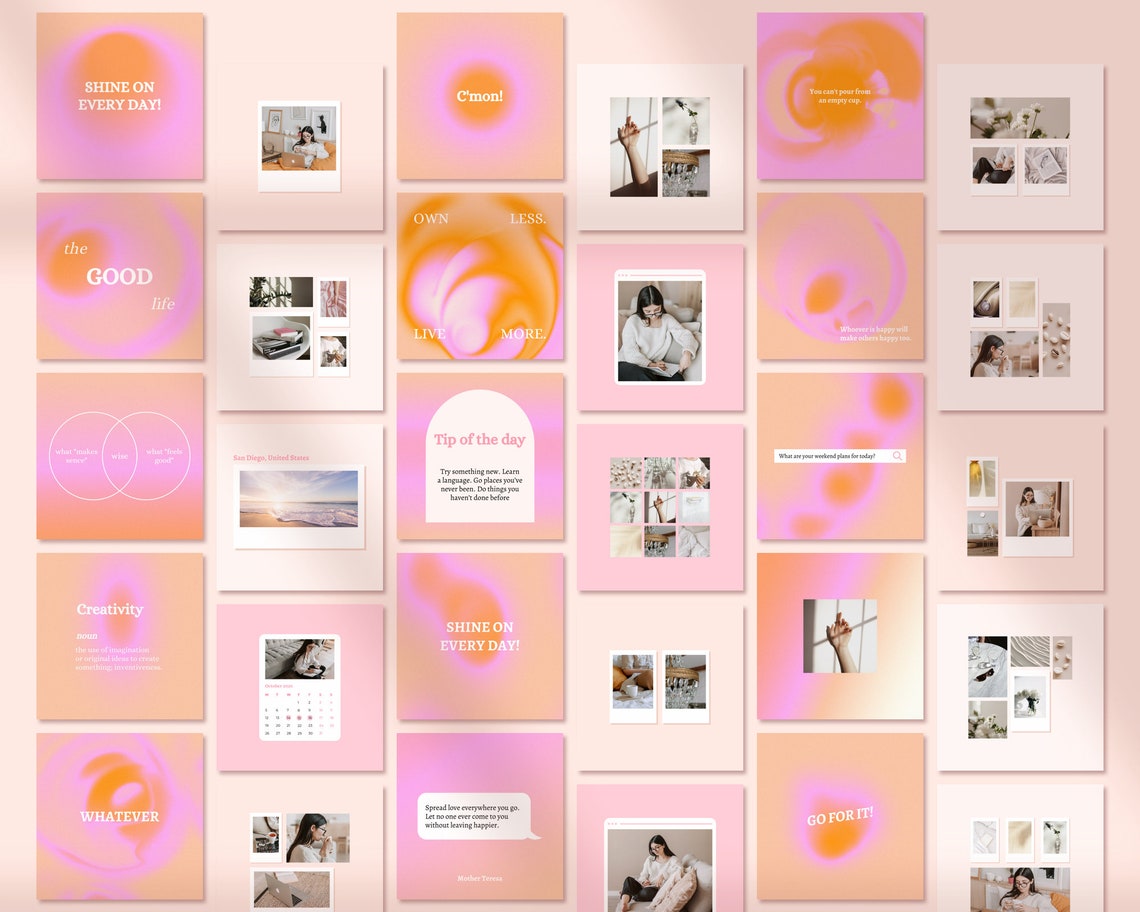 Pink Instagram Template. Instagram Story. Canva Template. Pink | Etsy