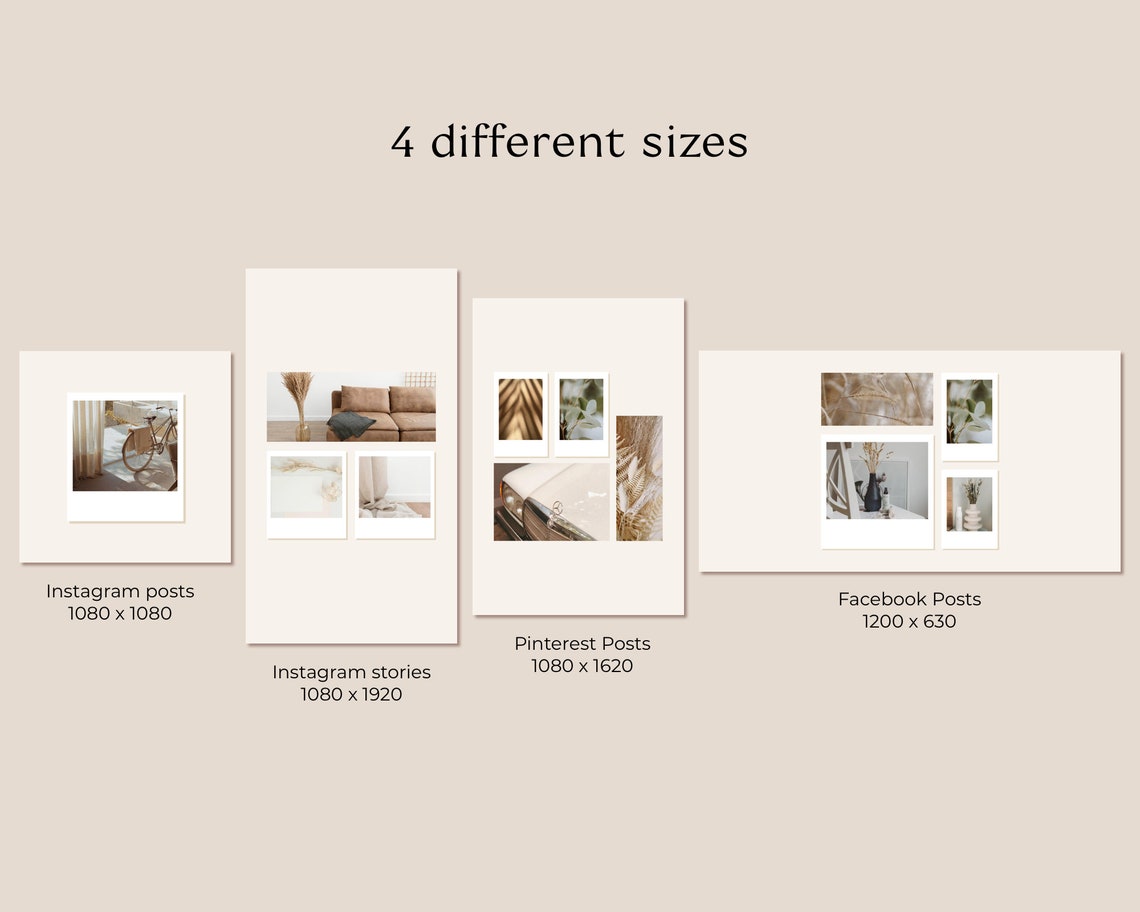 Social Media Template Pack. Templates for Instagram Facebook | Etsy