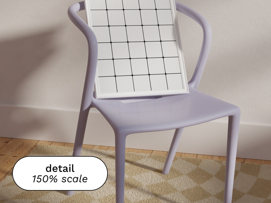 Digital Frame on Chair Mockup. Poster Mockup. Calendar Poster Display ...