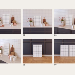 Kitchen Frame Mockup Bundle. Digital Picture Mockup PSD. Kitchen ...
