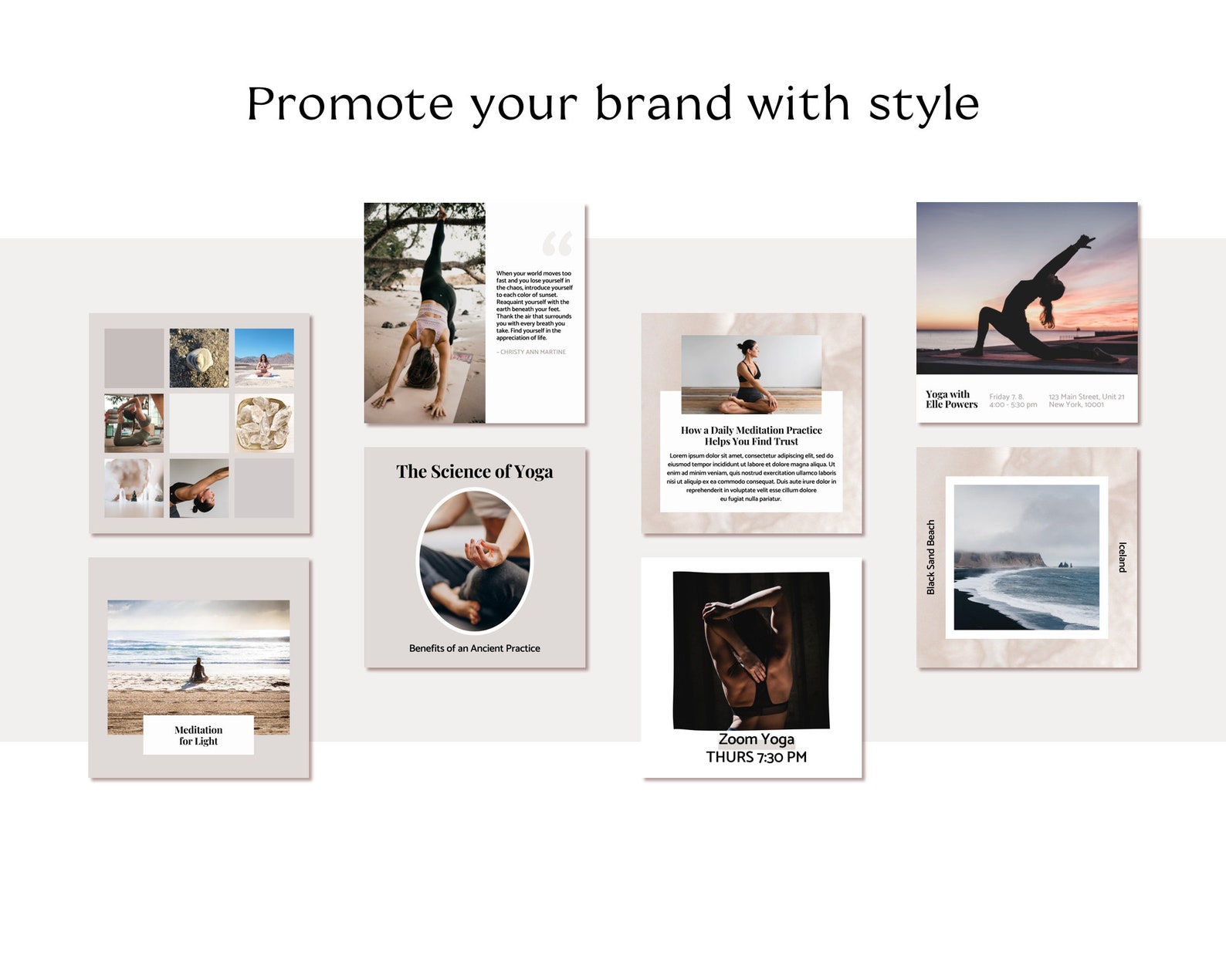 Instagram Feed Template. Instagram Blogger Template. Canva | Etsy