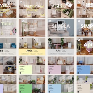 Art Mockups 20 in 1 Bundle. Frame Mockups Bundle. Interior Mockup ...