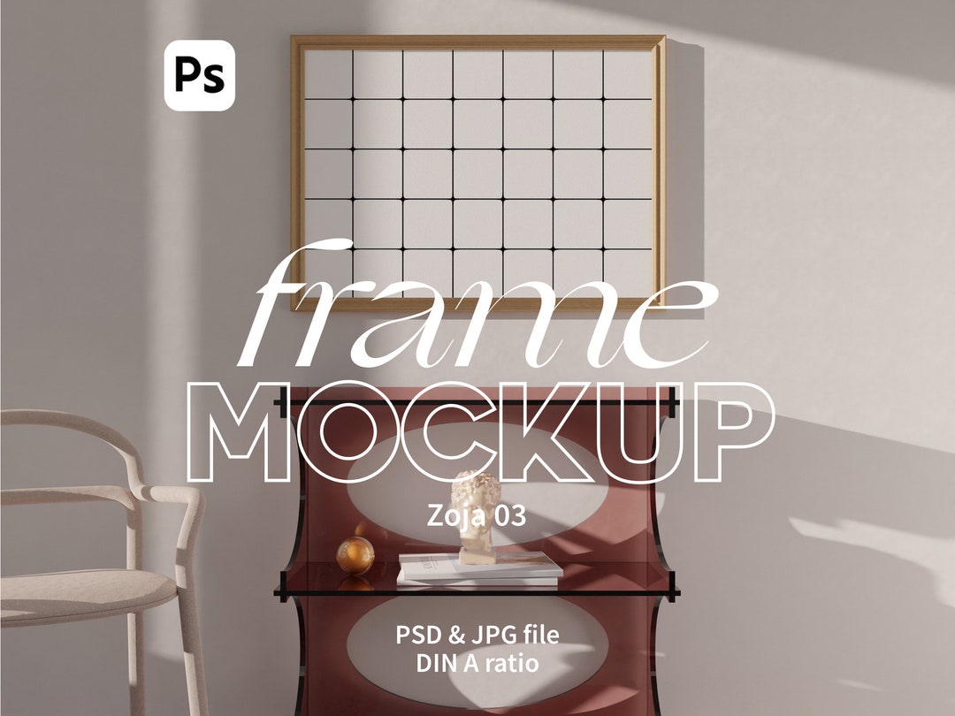 Landscape Artwork Mockup. Wall Art Mock Up. Horizontal Frame Mockup ...