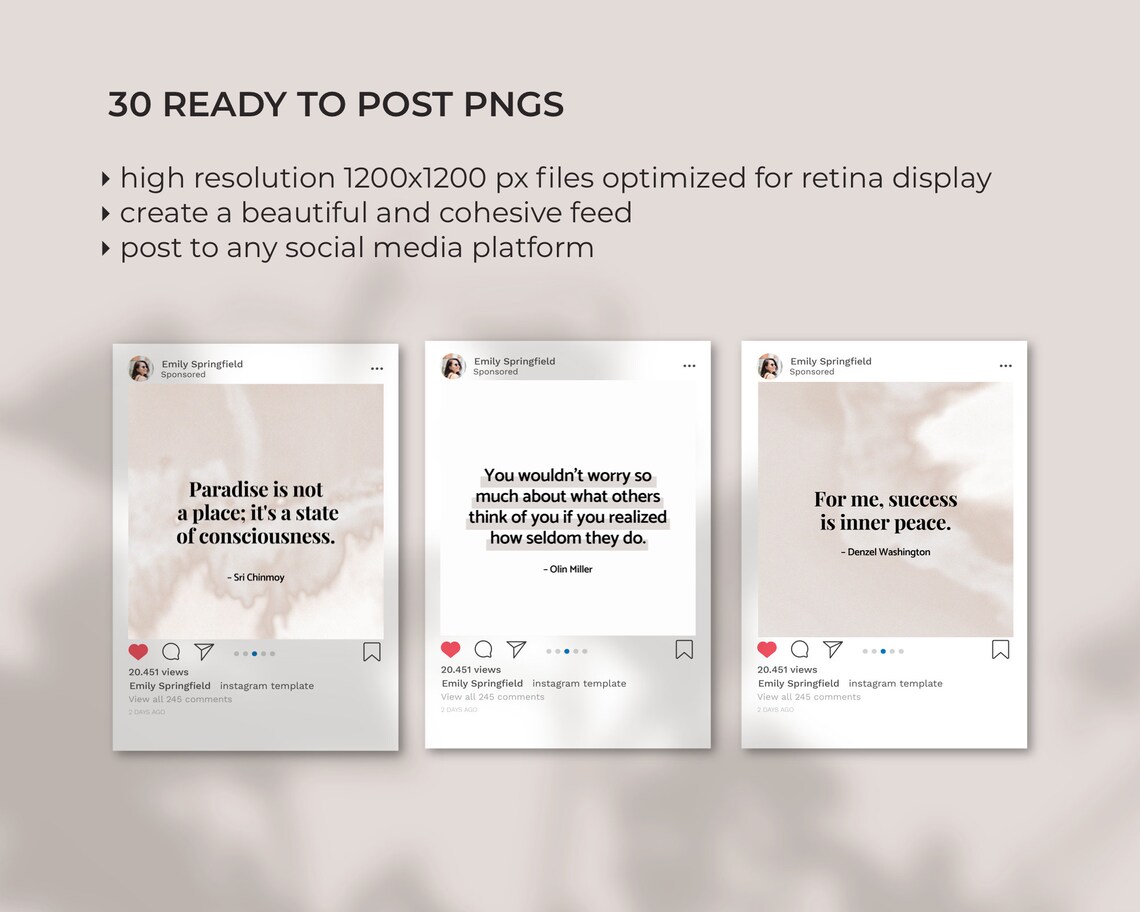 Instagram Wisdom Quotes Posts. Ready to Post. Instagram - Etsy