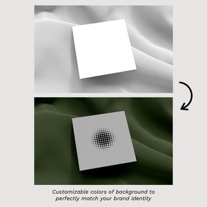 Square Card Mockup. Greeting Card Front and Back. Minimal Square ...