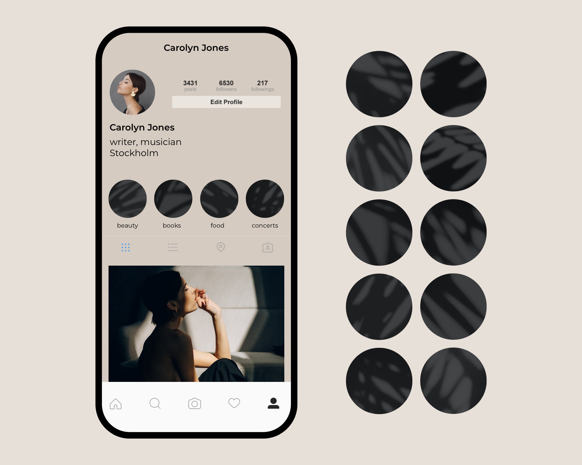 Instagram Template. Ripped Paper Instagram Post Template. | Etsy