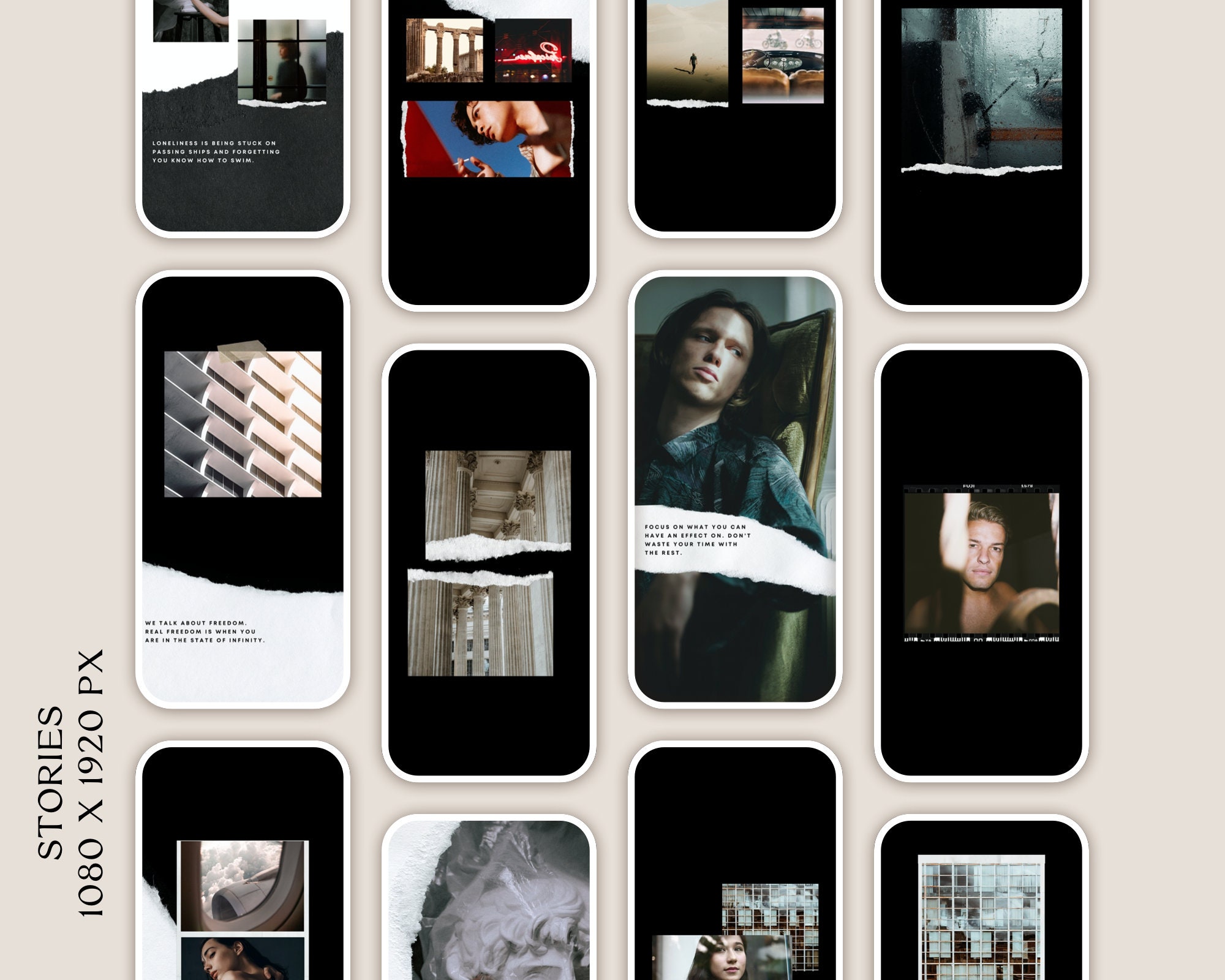 Instagram Template. Ripped Paper Instagram Post Template. | Etsy