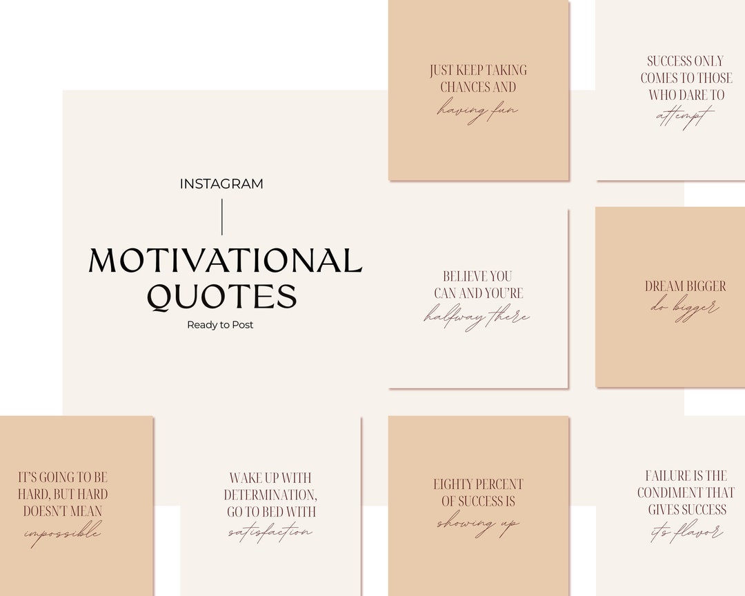 Classy Inspiration Quotes in Beige Nude Colors Ready to Post, Girl Boss ...