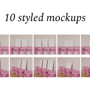 Frame Mockup Bundle. Pink Minimal Interior Mockups. Frame Mockup Kit ...