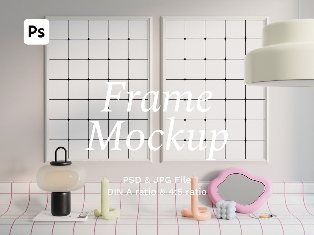 2 Frame Mockups. 4x5 Frame Ratio Mockup . Wall Art Gallery Mockup ...