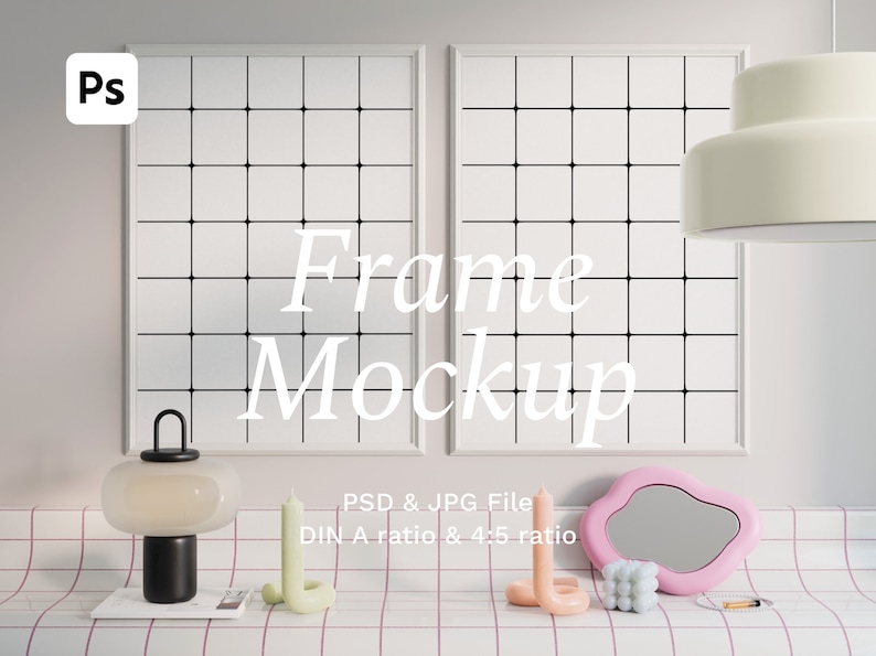 2 Frame Mockups. 4x5 Frame Ratio Mockup . Wall Art Gallery - Etsy