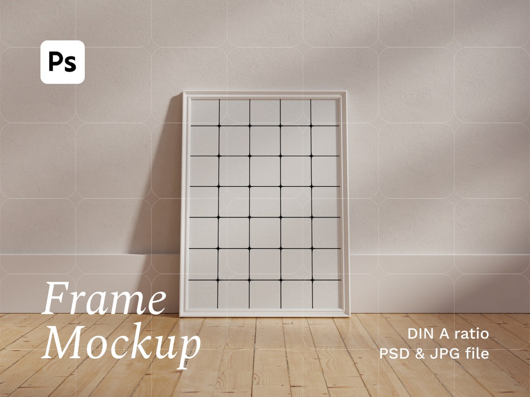 Frame Wallpaper Mockup. Poster Mockup. White Frame Mock Up. Print on ...