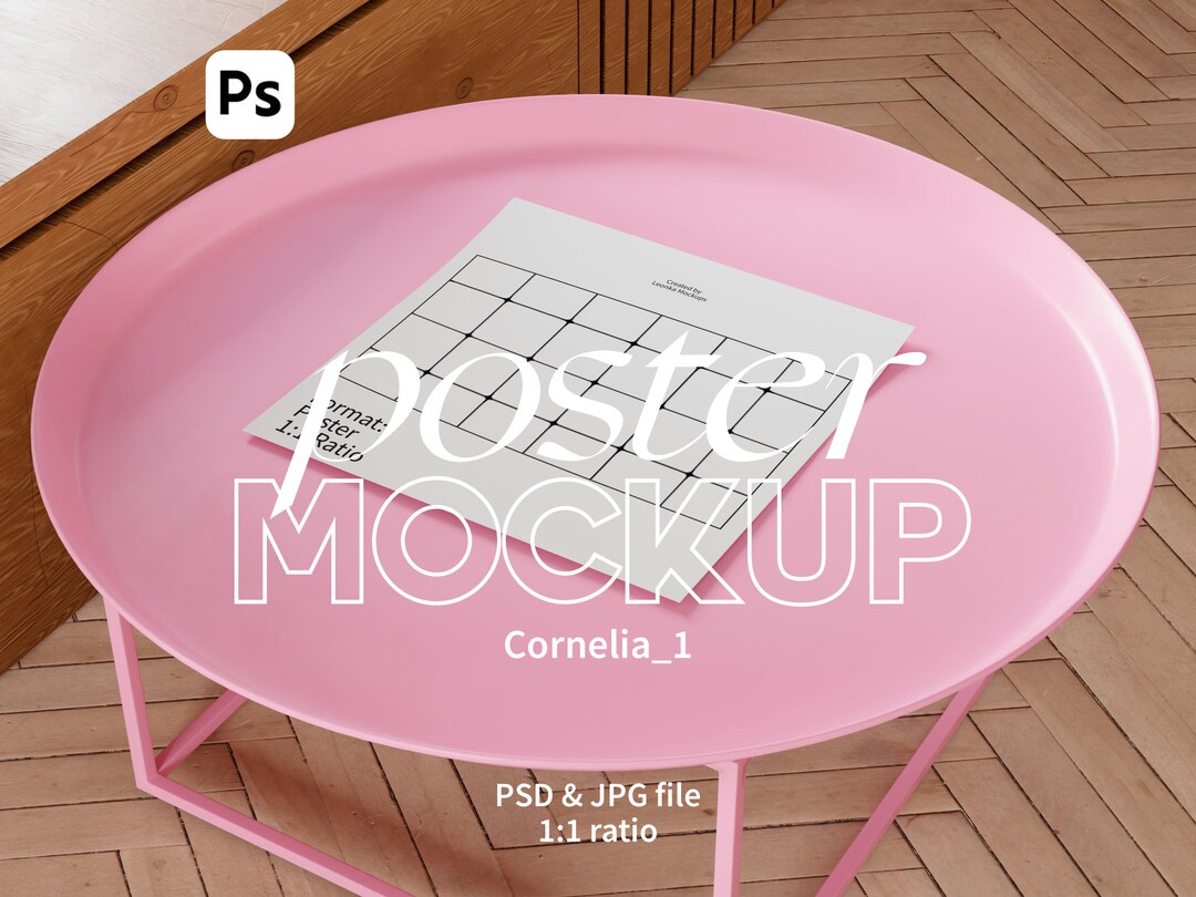 Close-up Frame Mockup. Poster Mockup 1:1 Ratio. Photoshop Frame Mockup ...