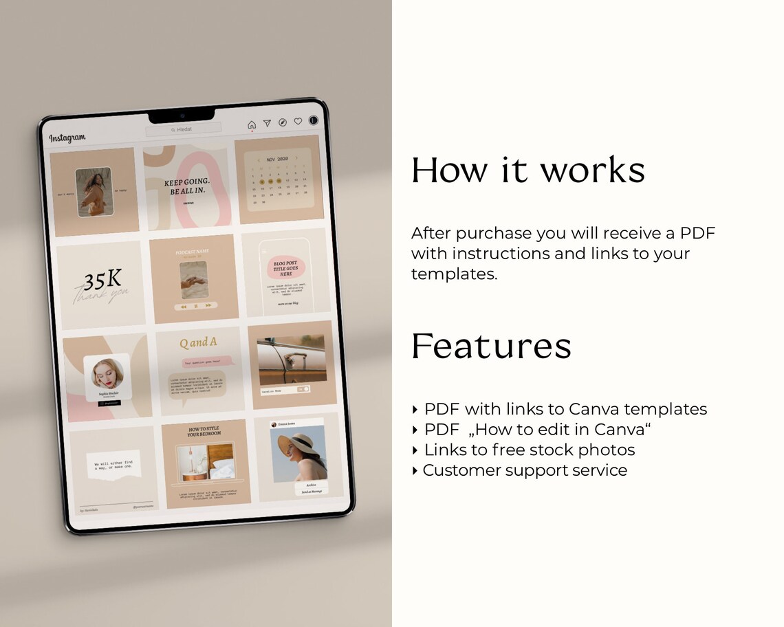 100 Instagram Templates. Blogger Template. Instagram Business | Etsy