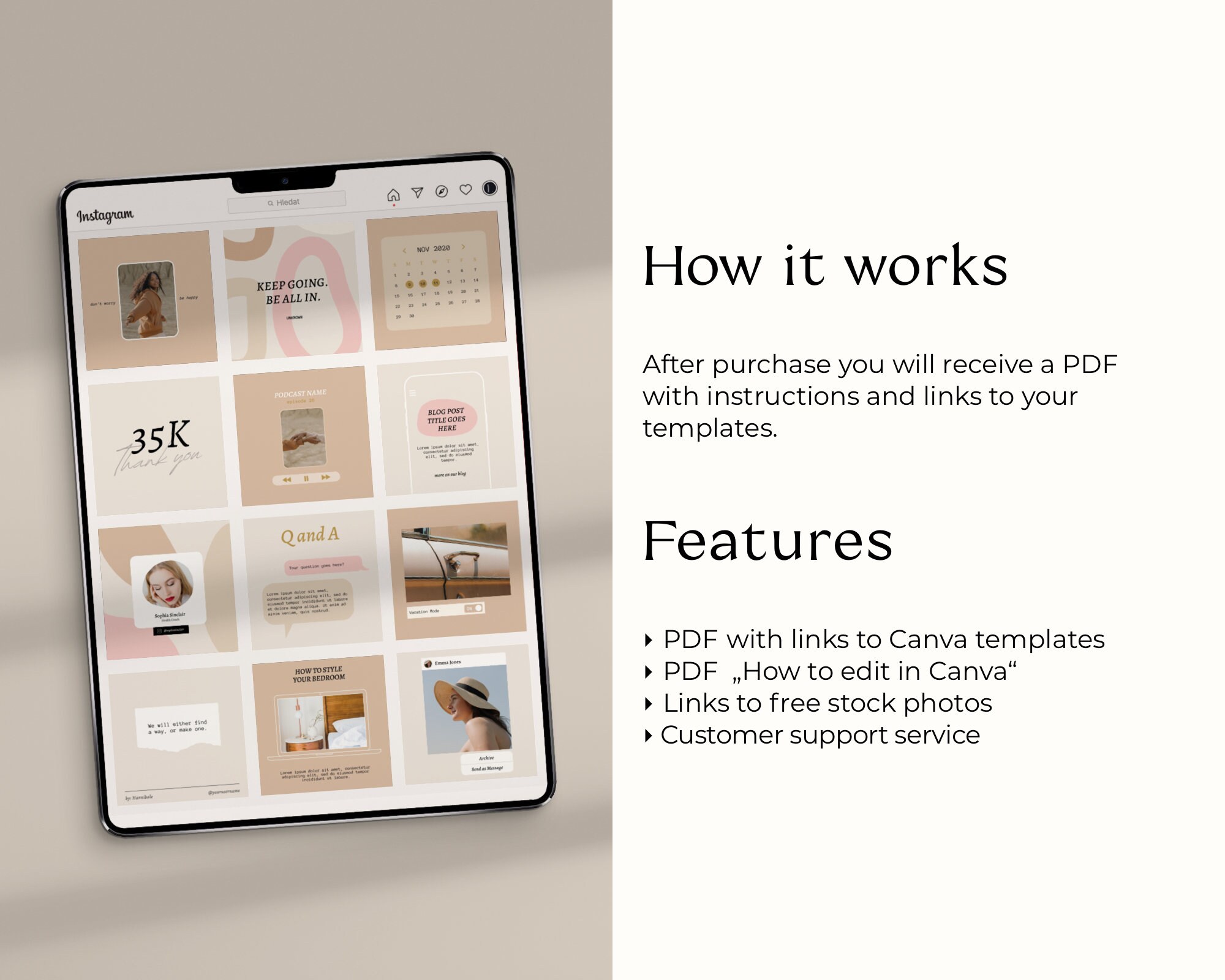 100 Instagram Templates. Blogger Template. Instagram Business | Etsy