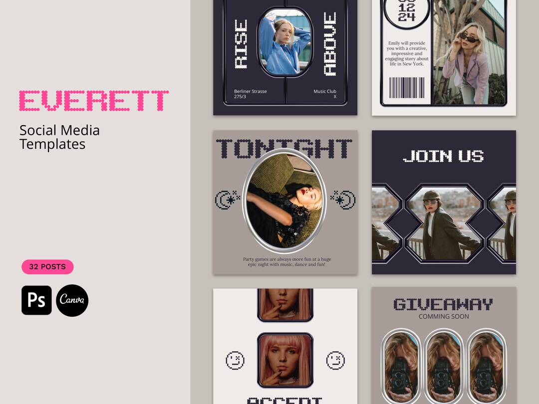 Instagram Template for Small Business. Beige Social Media Design ...
