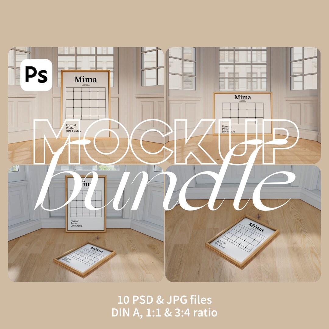 Frame Mockup Pack. Mockup Bundle. Scandinavian Frame Mockups. Wooden ...