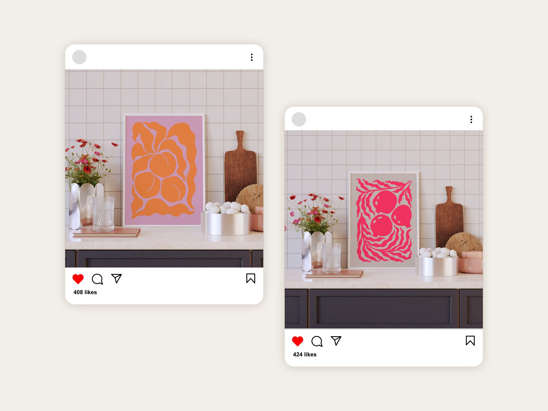 Kitchen A4 Frame Mockup. Digital Picture Mockup PSD. Kitchen Poster ...