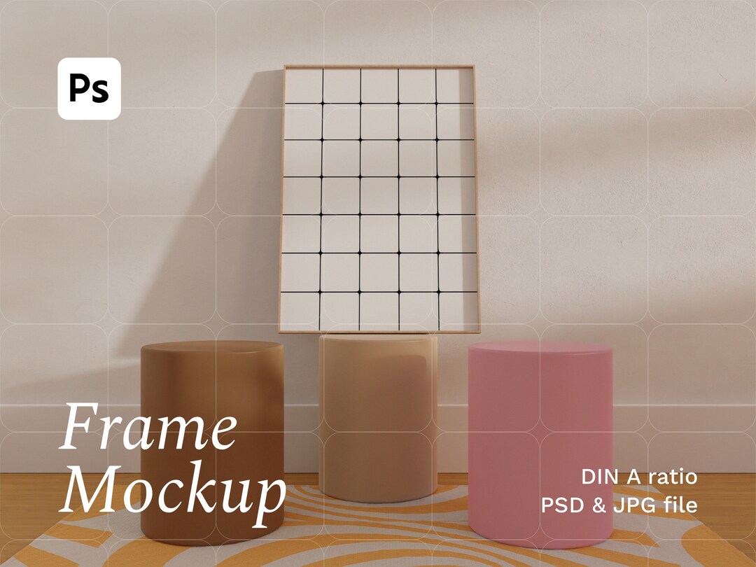 Frame Mockup Light Wood A2. Poster Mockup PSD. Contemporary - Etsy