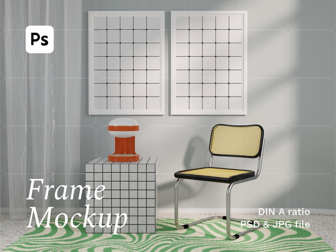 Two Frames Mockup. Set of 2 Frames Mockup. 2 Frames Wall Gallery. Print ...