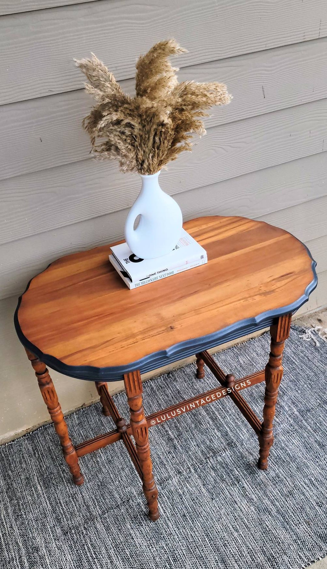 Table, Entryway Table, Wood, Blue, Raw Wood, Paylor, Blue Painted Wood ...