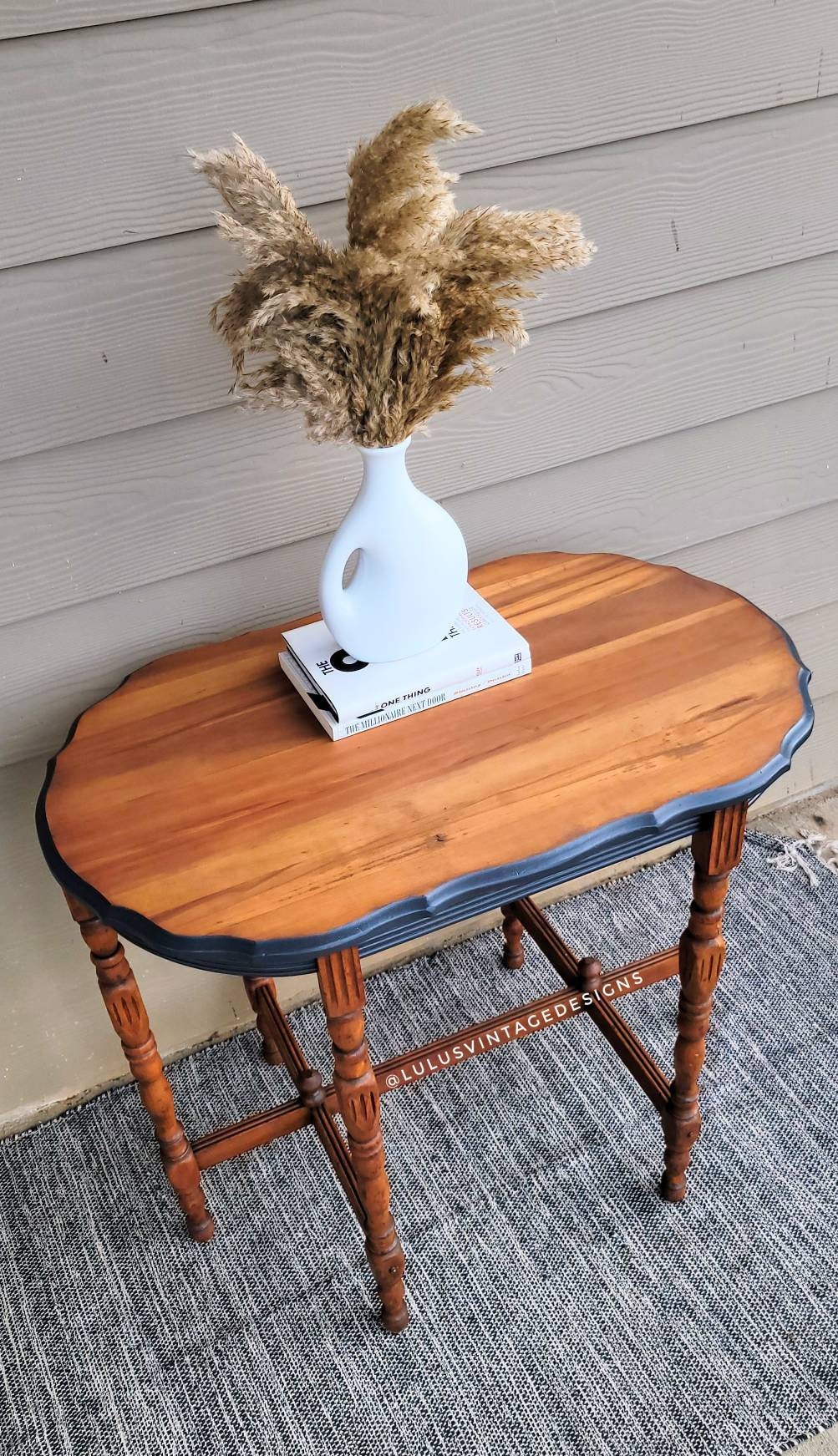Table, Entryway Table, Wood, Blue, Raw Wood, Paylor, Blue Painted Wood ...