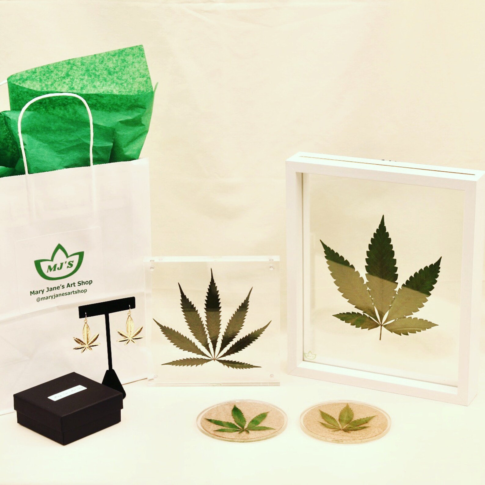 Real Pressed Cannabis Hemp Leaf Picture Frame Pot Leaf Wood | Etsy