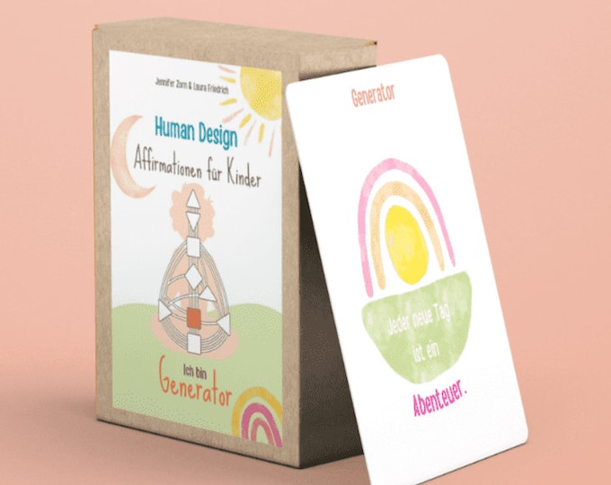 Personalisiertes Human Design Affirmationskartenset für Kinder ...