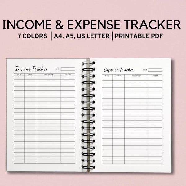 Income Tracker Printable - Etsy