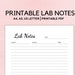 Printable Lab Notes, Lined Paper, Printable Notes, Lecture Notes, Note ...