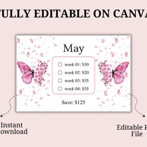 A6 Landscape Monthly Savings Challenge Bundle, Money Challenge, A6 Mini ...