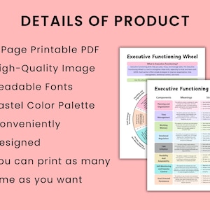 Adhd Executive Functioning Skills Chart for Educators, Executive ...