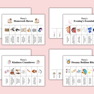 Editable Kids Flip Routine Chart, Bedtime Routine Chart, Kids Daily ...