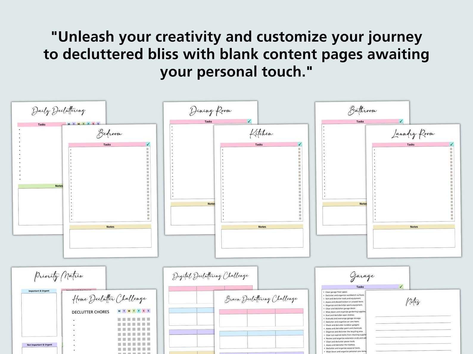 Adhd Declutter Planner, Declutter Checklist, Adhd Declutter Challenge ...