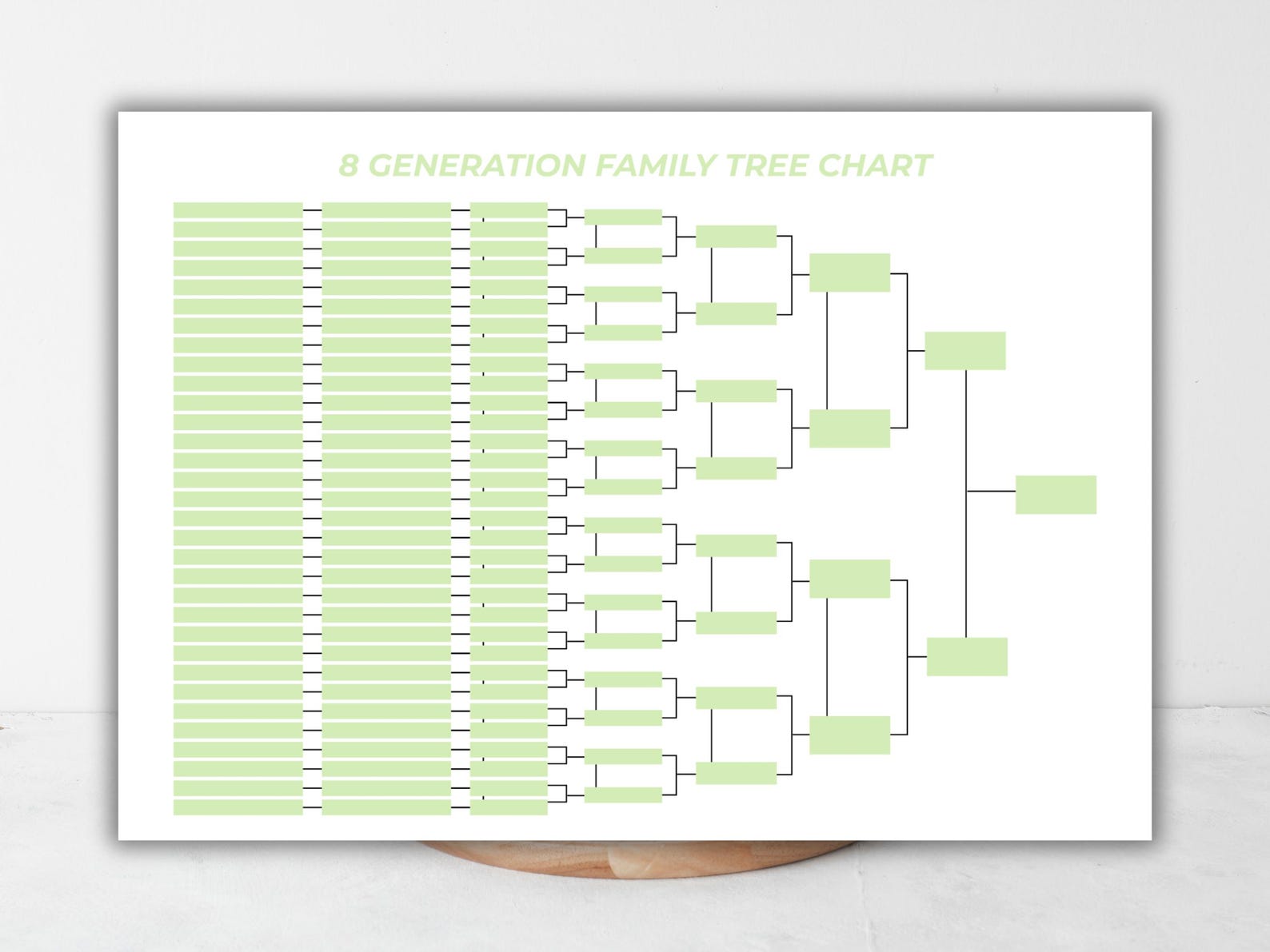 8 Generation Family Tree Chart | Editable Printable Ancestor Chart ...