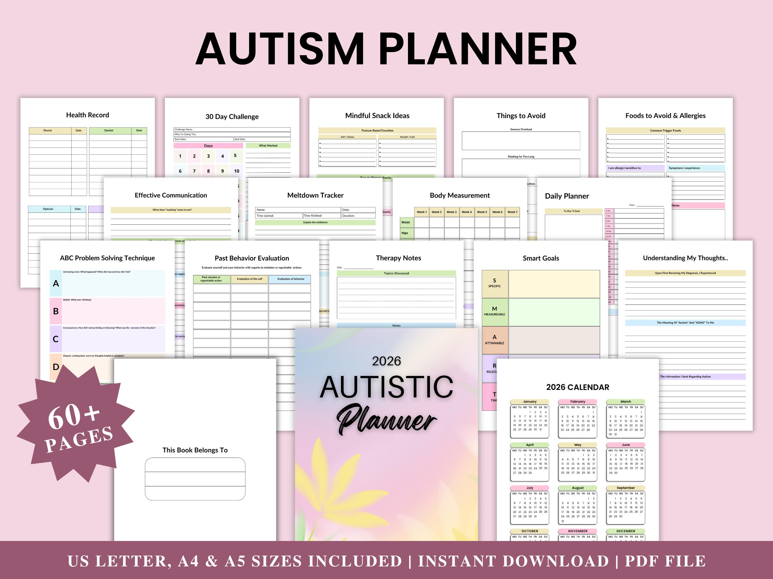 Autism Planner | Special Needs Planner | ADHD & Autism Support Workbook ...