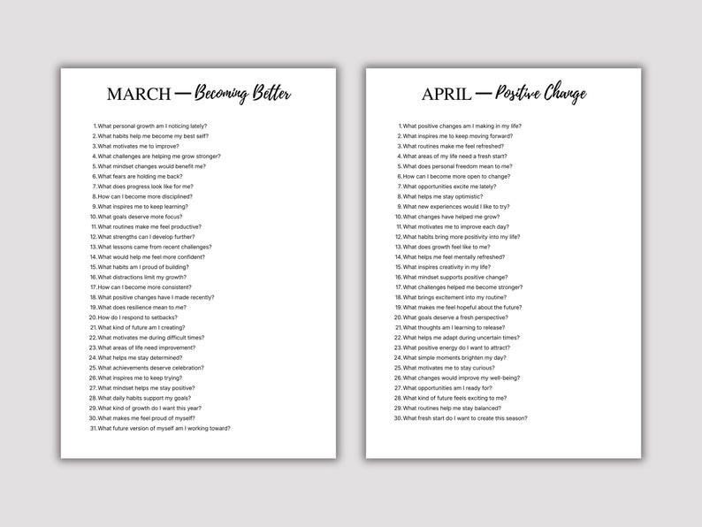 365 Journal Prompts PDF | Self Reflection Journal | Mental Wellness ...