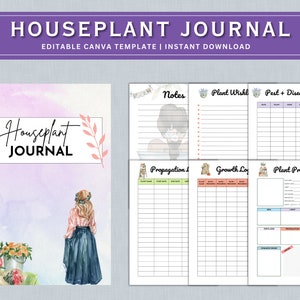 Houseplant Journal Printable, Plant Care Planner Tracker, Gardening ...